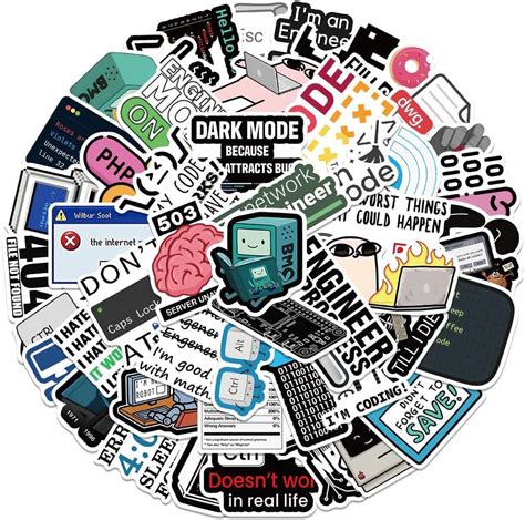 Funny Engineer Meme Stickers For Adults 50pcs Cute
