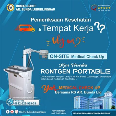 Pemeriksaan Kesehatan Di Tempat Kerja “on Site Mcu Rontgen Portable