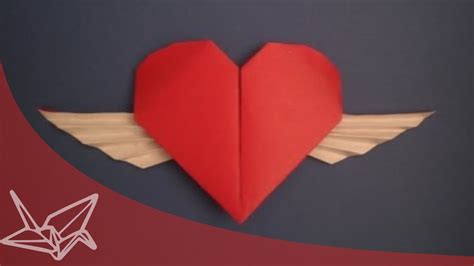 How To Make Origami Heart With Wings