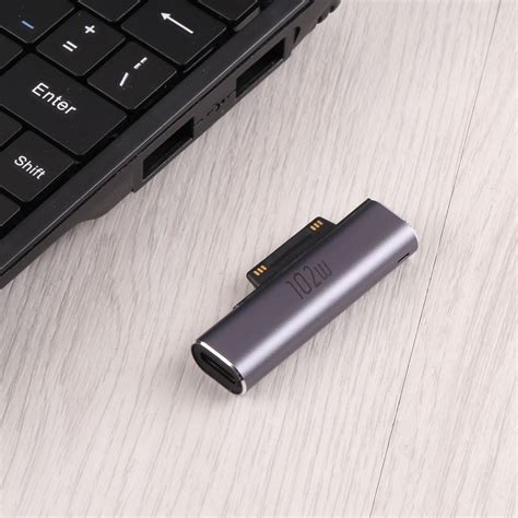 W USB C Type C Female Charging Adapter For Microsoft Surface Pro