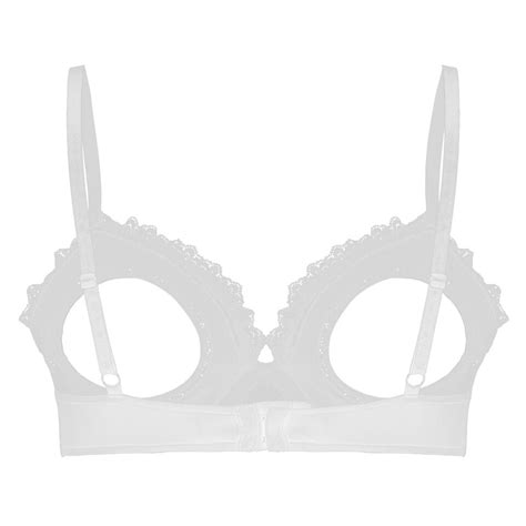 Womens Lace Sheer See Through Hollow Out Wire Free Unlined Bras
