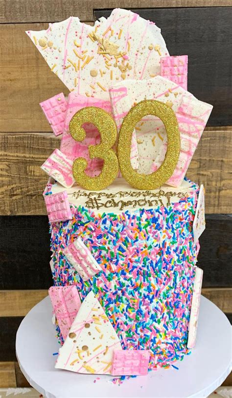 25 Sprinkle Cake Ideas To Sweeten Your Celebration 30th Birthday Cake