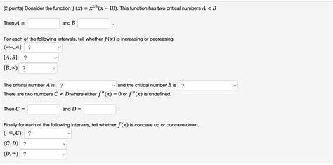 solved 2 points consider the function f x x2 5 x−10