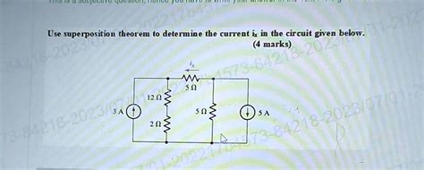Use Superposition Theorem To Determine The Current Ix In The Circuit Given Below 4 Marks