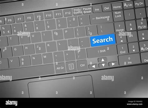 Keyboard With Search Text D Render Illustration Stock Photo Alamy