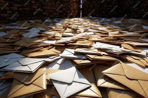 Premium Photo Mysterious Heap Of Blank Envelopes Potential Stories