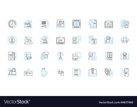 Business Linear Icons Set Profit Revenue Growth Vector Image