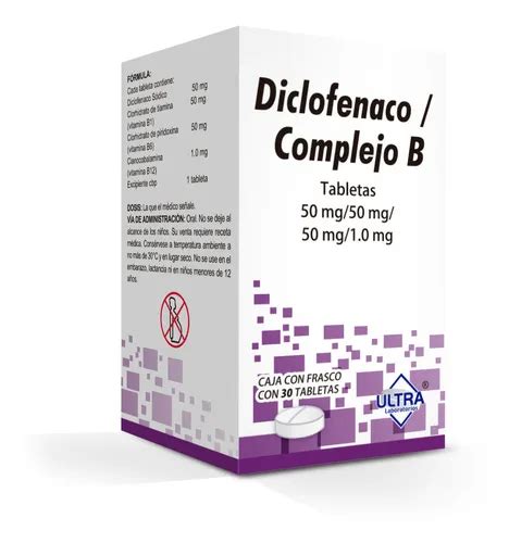 Diclofenaco Complejo B 30 Tabletas Mercadolibre
