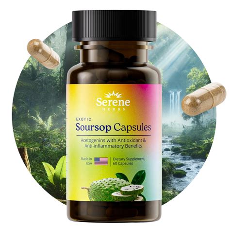 Soursop Capsules Daily Holistic Blend Serene Herbs