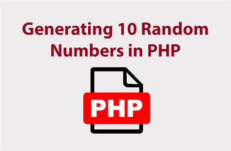 Generating 10 Random Numbers In Php Athenalinks