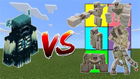 Warden Vs ALL Iron Golems In Minecraft Minecraft Videos