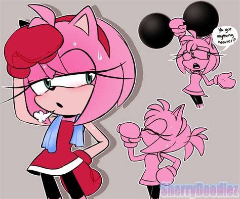 Amy Rose Looking Behind By Snowblind Monubone Amyrose