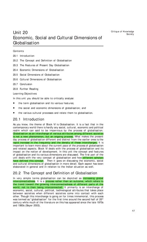 Globalization 1 Ge Global Politics Critique Of Knowledge Unit 20