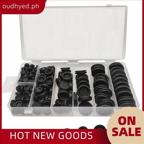 Phou 200pcs 7sizes Rubber Grommet Assortment Kitfirewall Hole Plug Set Electrical Wire Gasket