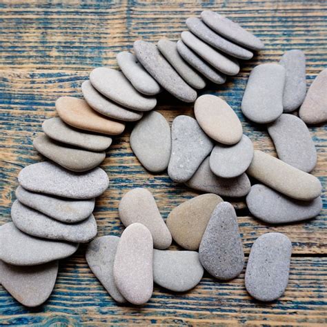 Flat Beach Stones Etsy