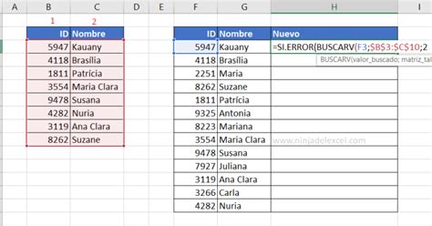 Comparar Dos Listas Usando BUSCARV En Excel Ninja Del Excel