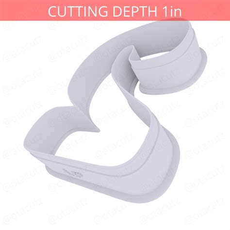 Stl File Number Two Cookie Cutter 4 5in 11 4cm・3d Printing Model To