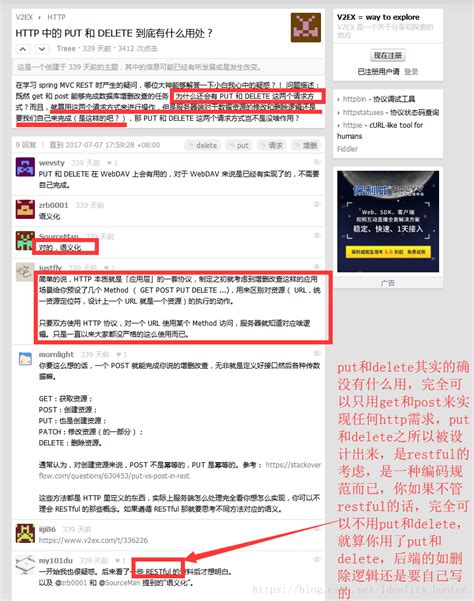 方法有哪些？get、post、put、delete，为什么一般只用过get和post？什么时候用put、delete，为什么没用过为