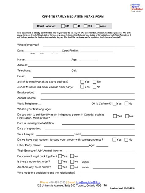 Mediation Intake Form Template Fill Out And Sign Online Dochub