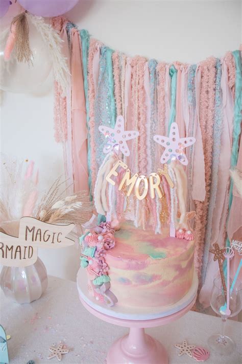 Mermaid Cake Topper Merbabe Mermaid Party Oneder The Sea First