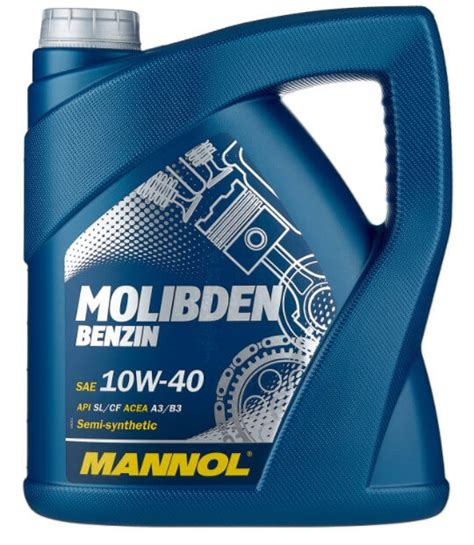 Полусинтетическое моторное масло Mannol Molibden Benzin 10W-40