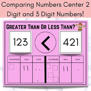 NO PREP Comparing Numbers Math Center Greater Than Or Less Than Math Game