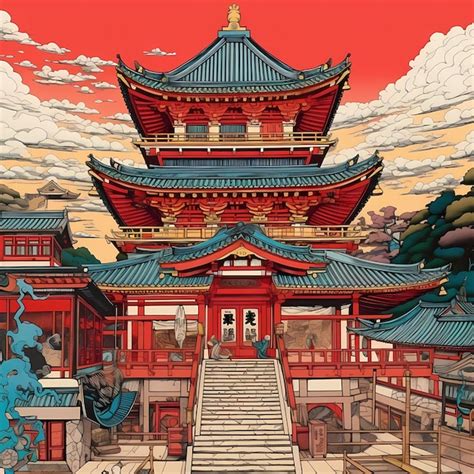Premium Photo Ukiyoe Dreams Japanese Woodblock Print Illustrations