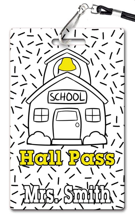 Classroom Hall Passes Pvc Invites Vip Birthday Invitations