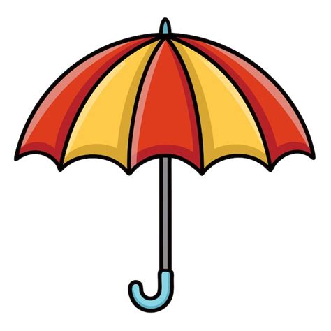 Umbrella Clipart Cartoon Style Vector Illustration Premium Ai