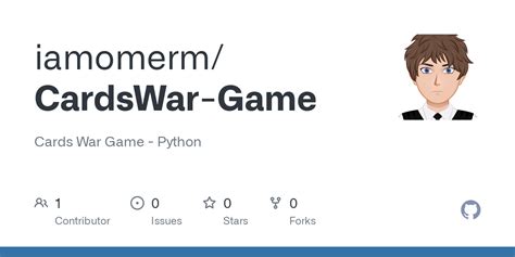 Github Iamomerm Cardswar Game Cards War Game Python