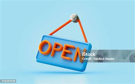 사무실 쇼핑몰 레스토랑을위한 오픈 간판 3d 렌더링 개념 플래카드에 대한 스톡 사진 및 기타 이미지 플래카드 간판 고객 Istock