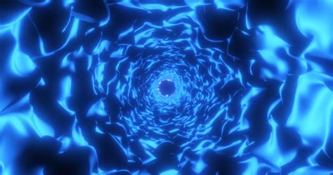 Premium Photo Abstract Blue Energy Tunnel Of Waves Glowing Abstract