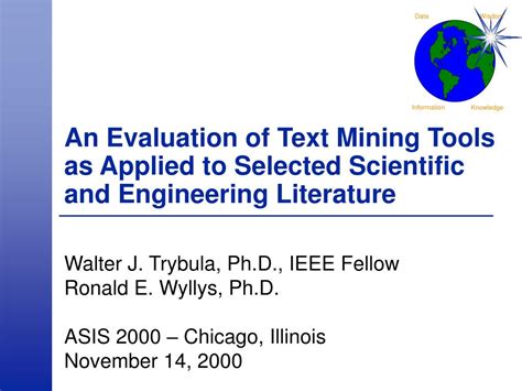 Ppt An Evaluation Of Text Mining Tools As Applied To Selected