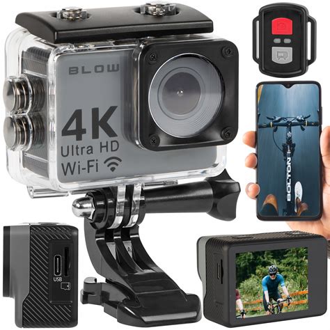 KAMERA SPORTOWA GO Pro 4U 4K WIFI USB MIKROFON WODOODPORNA AKCESORIA