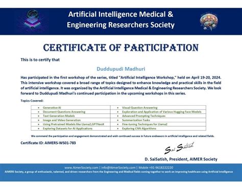 madhuri duddupudi on linkedin ai certification medicalengineering
