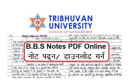 Bbs Notes Online 4th Fourth Year View Download Tu Bachelor Of Business