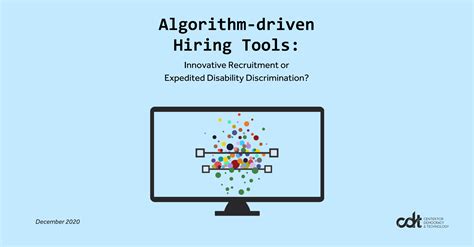 Report Algorithm Driven Hiring Tools Innovative Recruitment Or