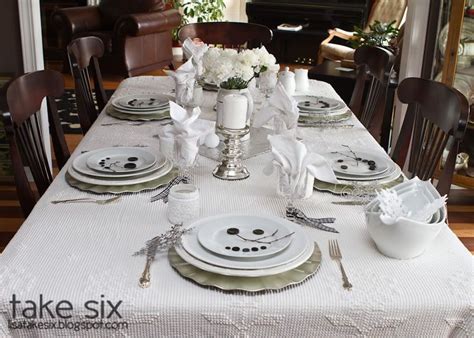 Take Six Winter White Winter Tablescapes Winter Decorations Diy