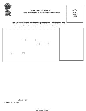 Fillable Online Embassy Of India Visa Application Form PASSPORT AND