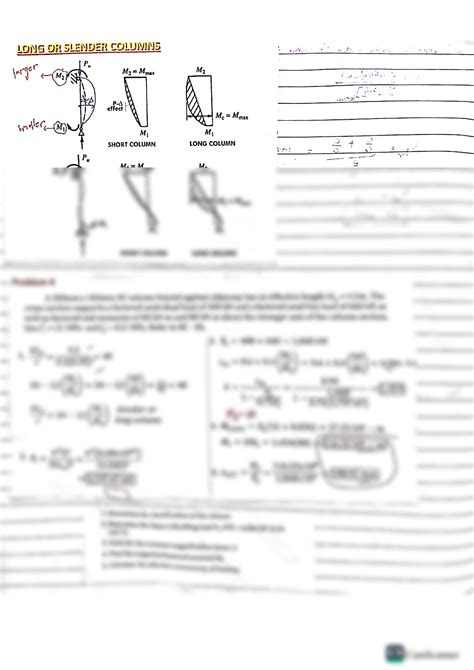 Solution Problem 4 A 300mm X 350mm Rc Column Braced Against Sidesway Has An Effective Lengthb 4