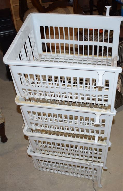 Plastic Stacking Storage Containers Landsborough Auctions