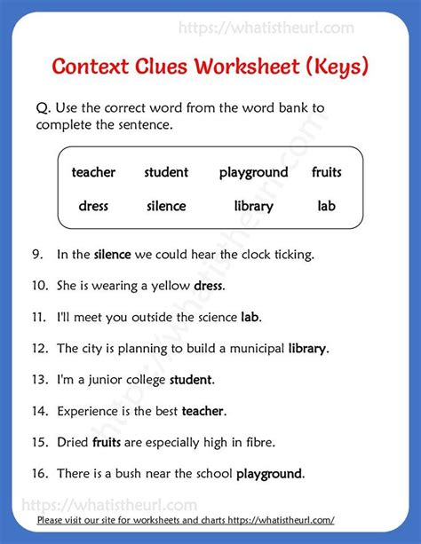Context Clues Worksheet For Grade 3 Exercise 3 Context Clues