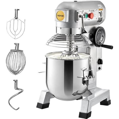 Vevor Commercial Stand Mixer 15 Qt Dough Mixer Heavy Duty Silver