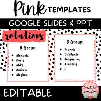 EDITABLE Pink Abstract Art Themed Google Slide Templates Pink Abstract Art Pink Abstract