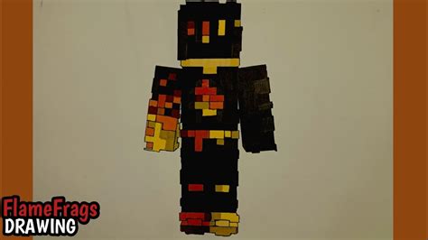 Flamefrags Minecraft Skin Drawing Youtube