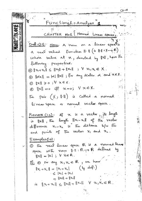 Solution Functional Analysis Normed Linear Spaces Studypool