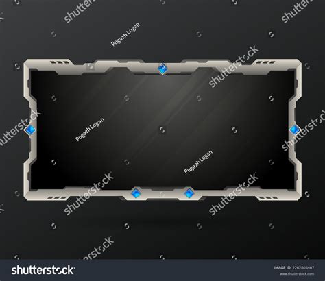 Futuristic Fantasy Game Gui Stream Overlay Stock Vector Royalty Free