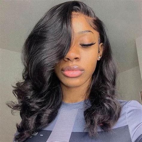 Short Body Wave Wigs Human Hair Black Short Body Wave Lace Front Wig