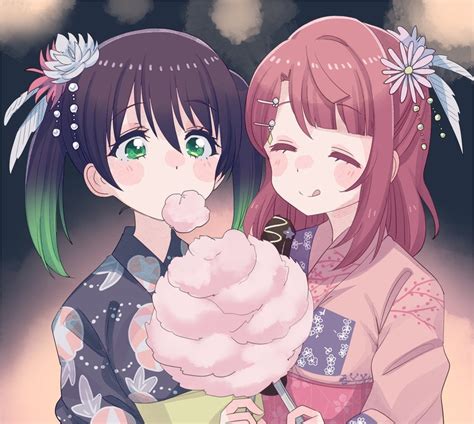 Uehara Ayumu And Takasaki Yuu Love Live And 1 More Drawn By Cream