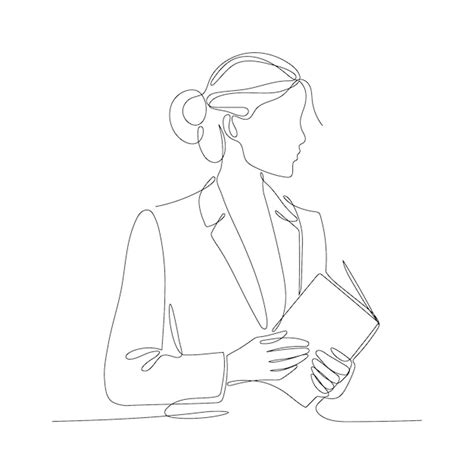 Free Vector Hand Drawn Business Woman Drawing Illustration